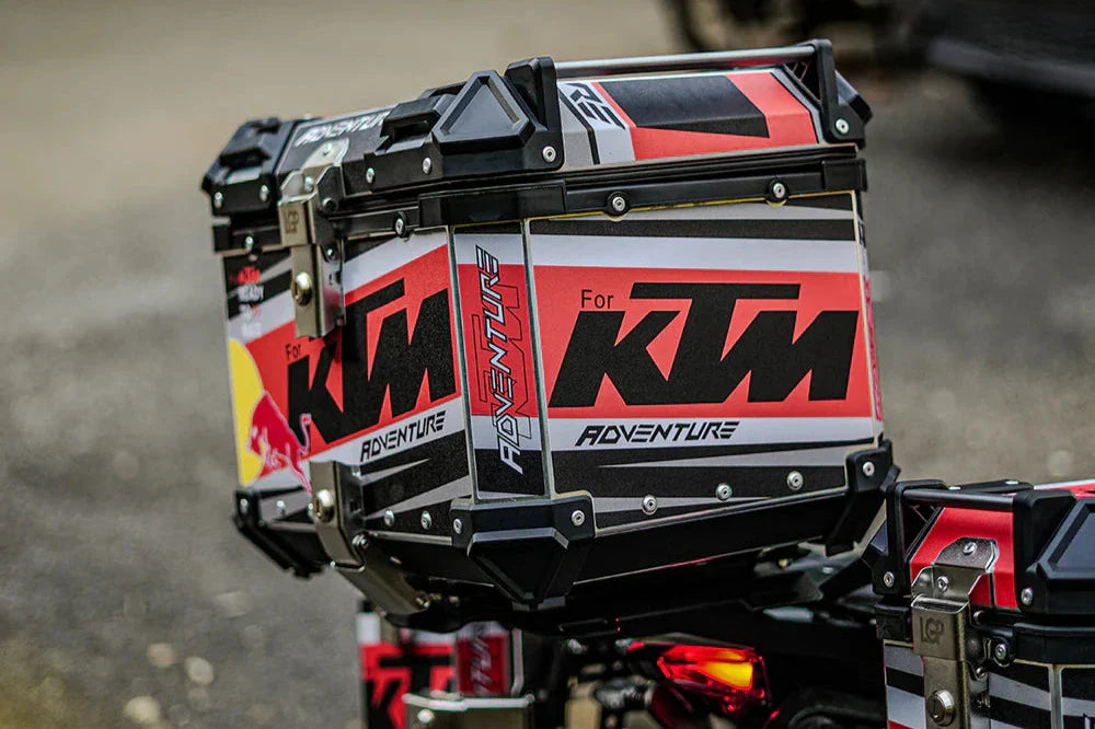 LGP Premium Aluminium KTM Graphics Top Box 45 ltrs – Moto Modz