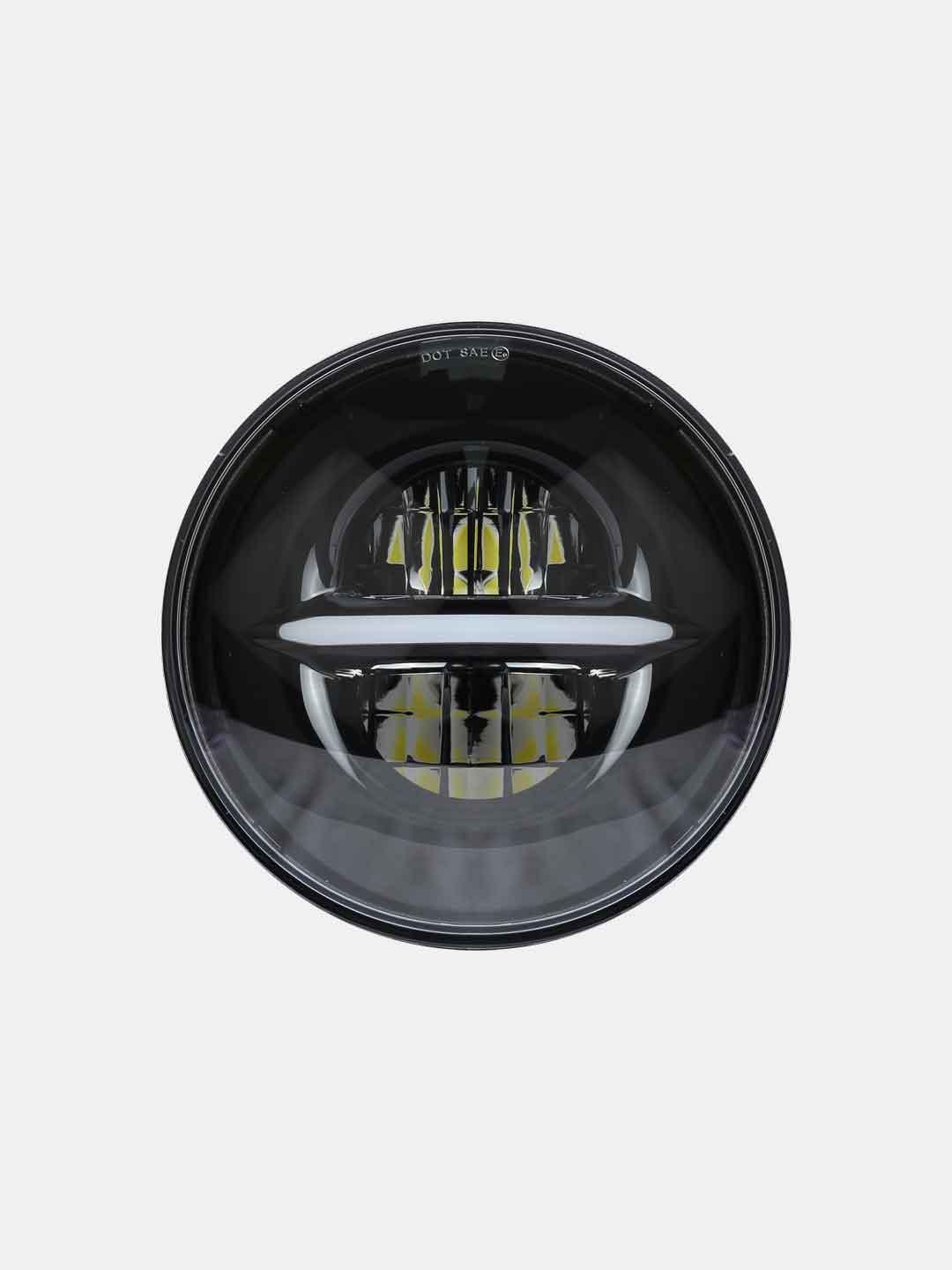7 Inch LED Headlight With Centre Park Light From Moto Modz.