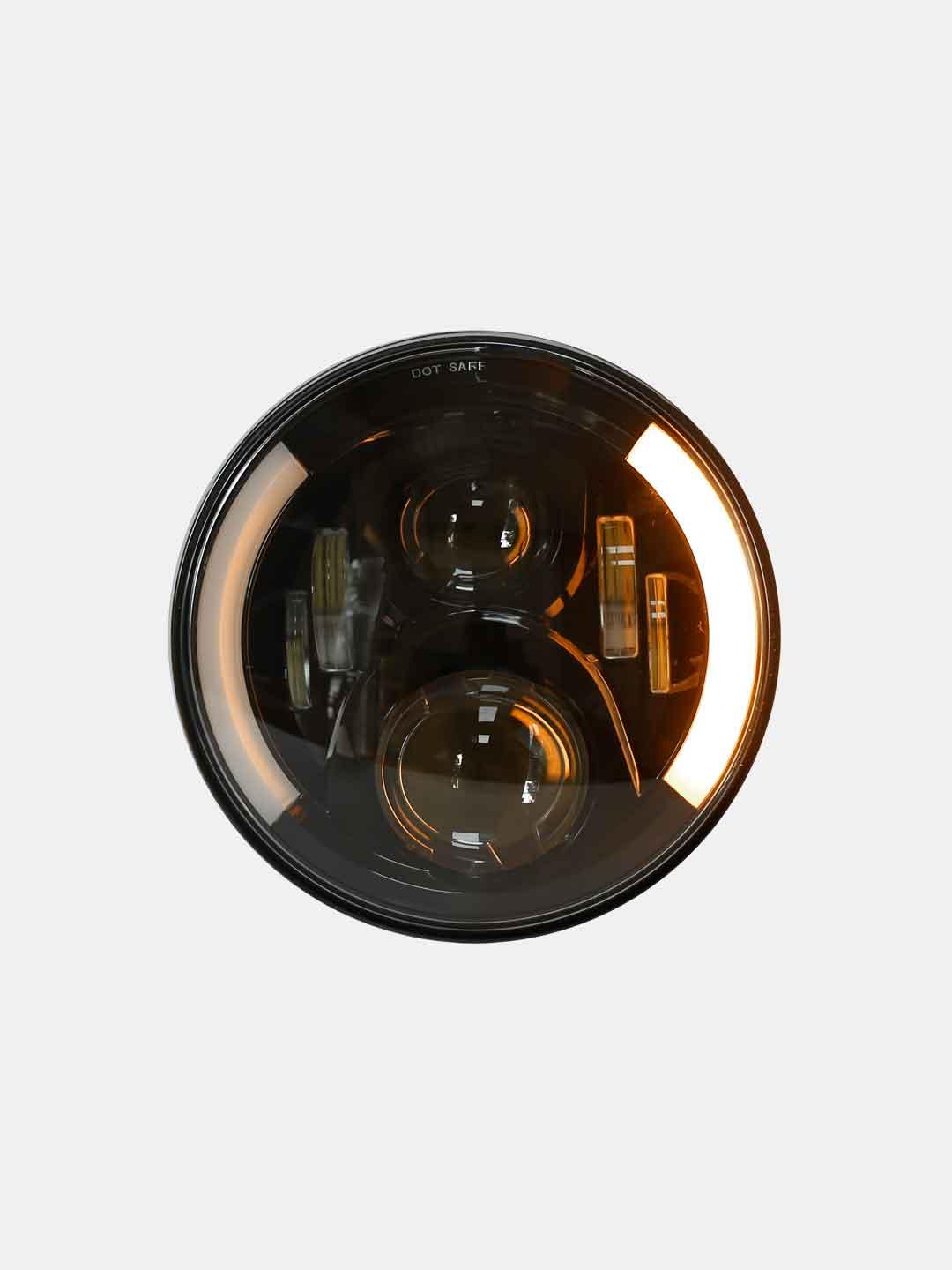7 Inch LED Headlight With Side Park Light From Moto Modz.