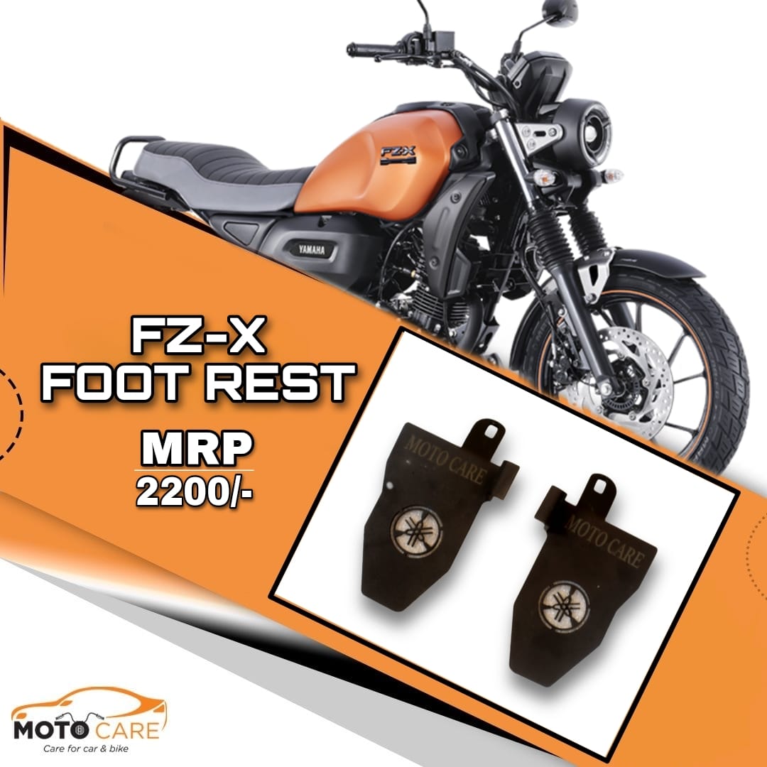 Moto Care Heavy Metal Foot Rest Compatible For Yamaha FZ-X (Set of 2 ...