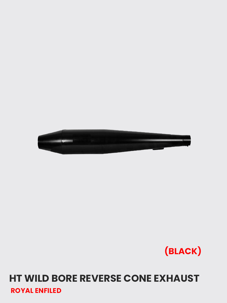 HT Wild Bore Reverse Cone Exhaust Black - RE 078B – Moto Modz