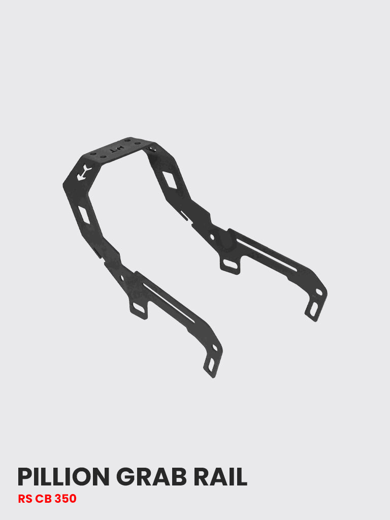 Honda RS CB 350 Pillion Grab Rail With Seat Rest (Laser Cut) Black Mat ...