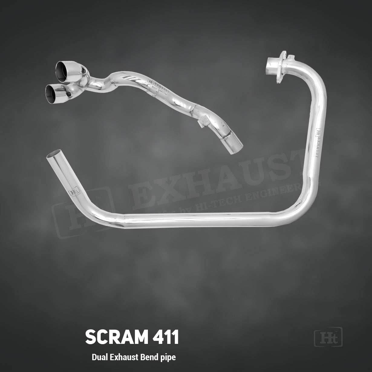 Dual Exhaust System – FOR SCRAM 411 / Ht exhaust – full bend with dual ...