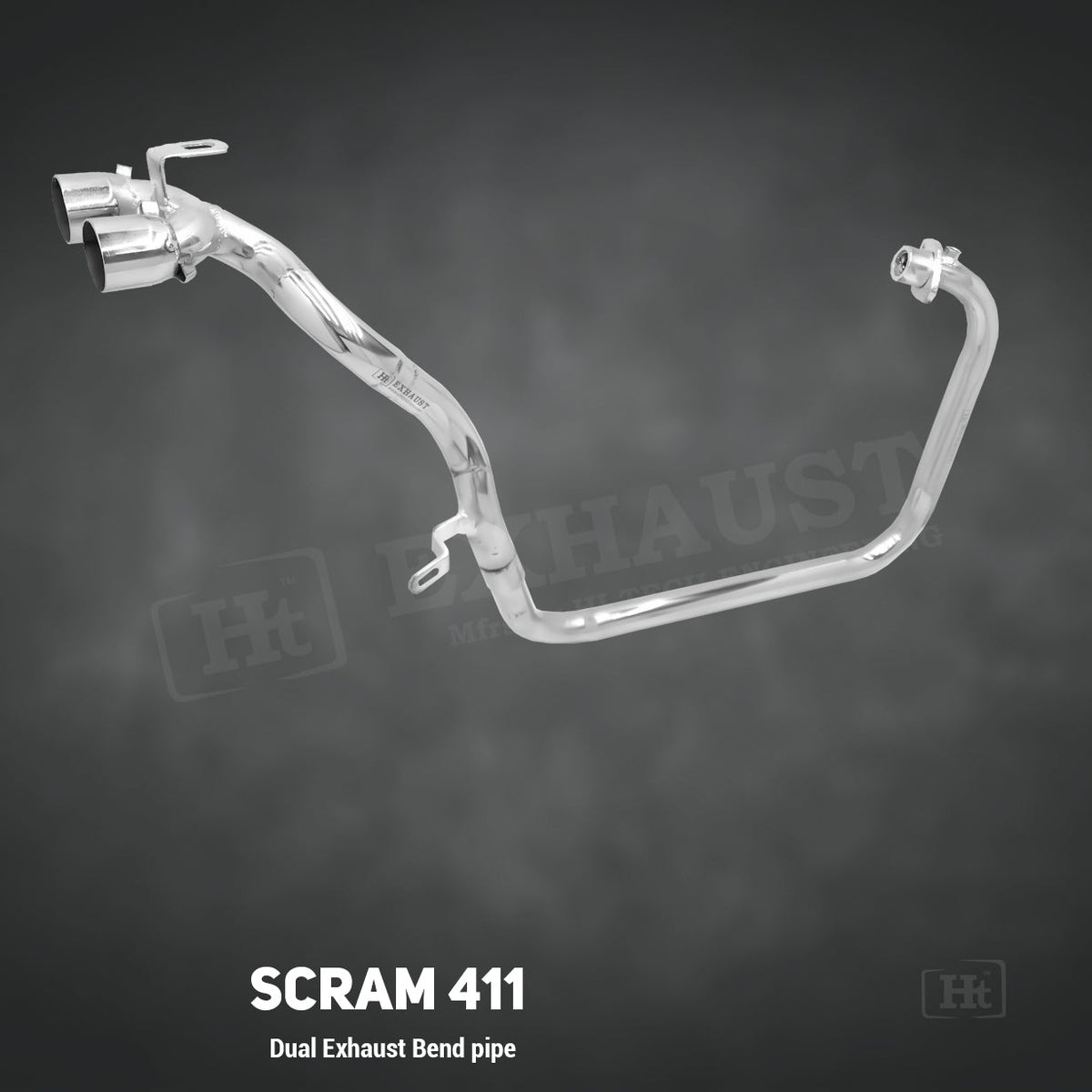 Dual Exhaust System – FOR SCRAM 411 / Ht exhaust – full bend with dual ...