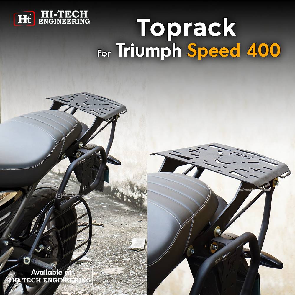 Triumph Speed 400 Top Rack (Black Matt) – SB 831 / HT EXHAUST – Moto Modz