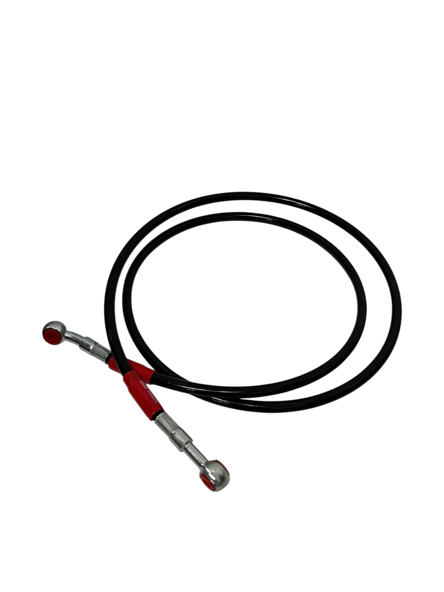 STEEL BRAIDED DISC HOSE PIPE 140CM BLACK SUITABLE FOR ALL BIKES - BLAC ...
