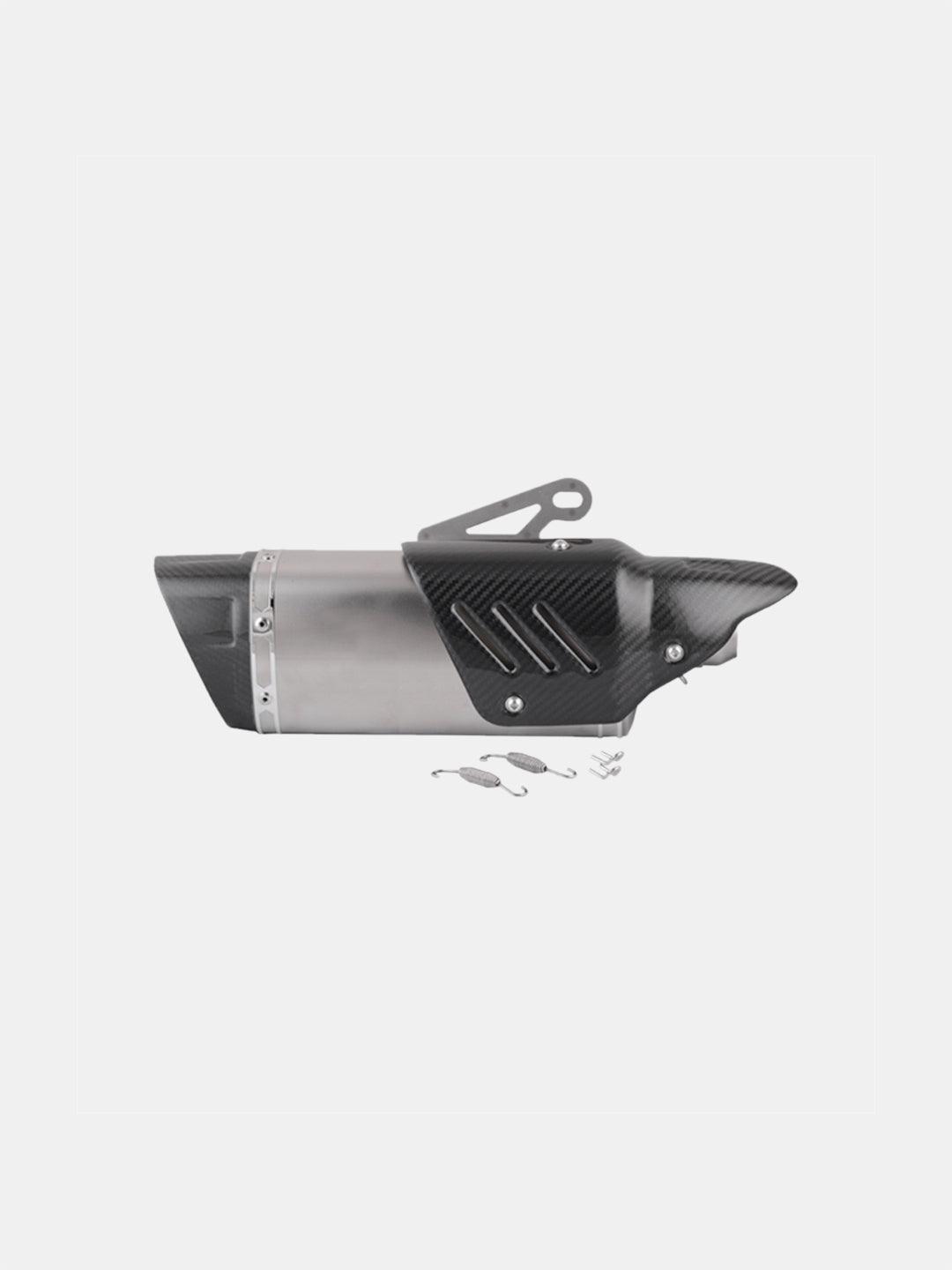 Akra Silver End Carbon Shield Exhaust From Moto Modz.
