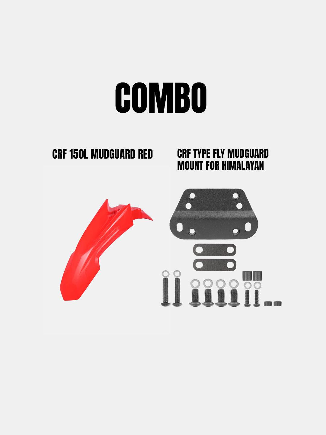 CRF 150l Mudguard With Mount Red For Himalayan From Moto Modz.