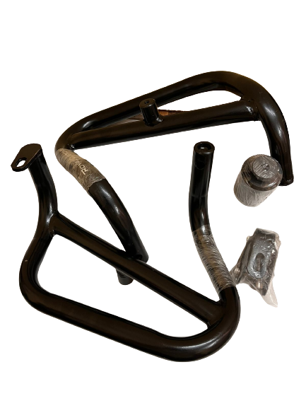 Jawa crashguard with frame sliders From Moto Modz.