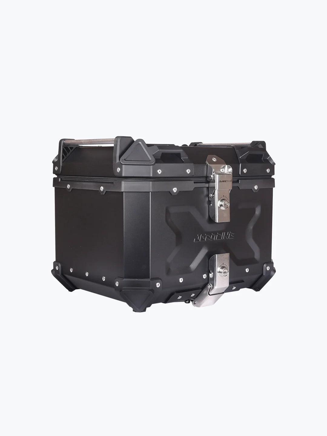 Jb Racing Top Case 45L Black Premium With Back Rest Pad From Moto Modz.