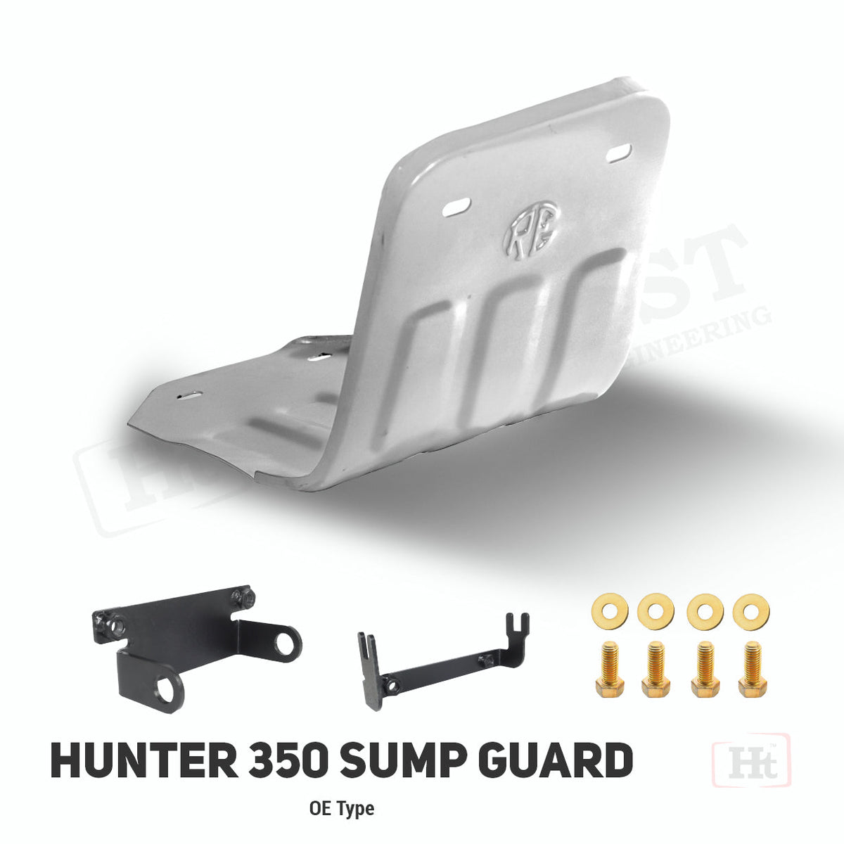 O.E Type Sump Guard For Hunter 350 (Silver) SB 731 / HT EXHAUST – Moto Modz