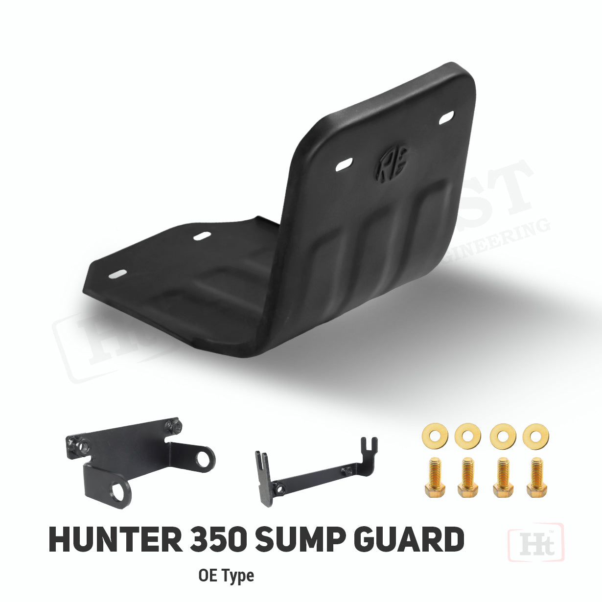 O.E Type Sump Guard For Hunter 350 (BLACK) SB 730 / HT EXHAUST From ...