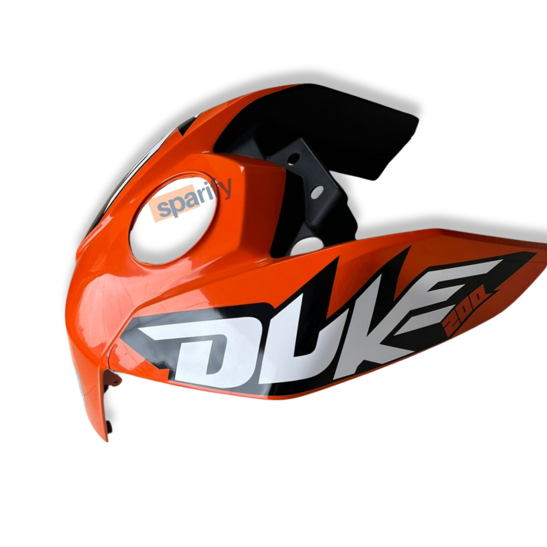 Ktm Duke 200 /390 BS3 tank upper cover orangewith decals From Moto Modz.