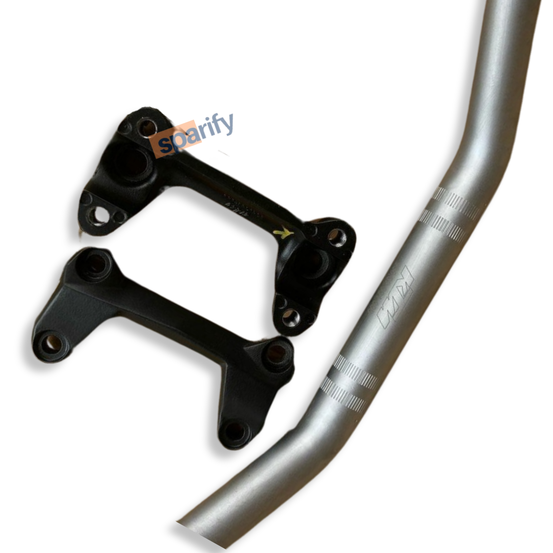 Ktm duke handlebar with handlebar holder ( SILVER ) - COMBO From Moto Modz.