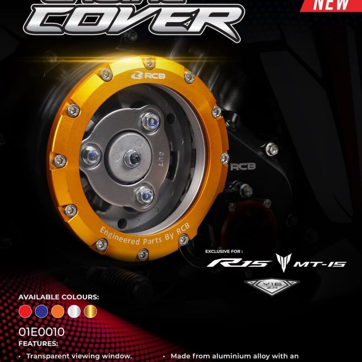 Racing Boy Yamaha R15 V3 / MT15 Clear Engine Cover-RED – Moto Modz
