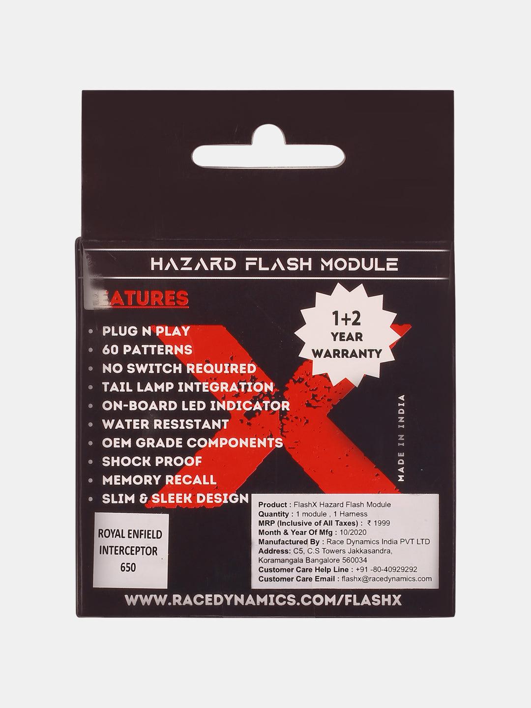 Royal Enfield Interceptor & Continental GT Flash X Hazard Module From Moto Modz.