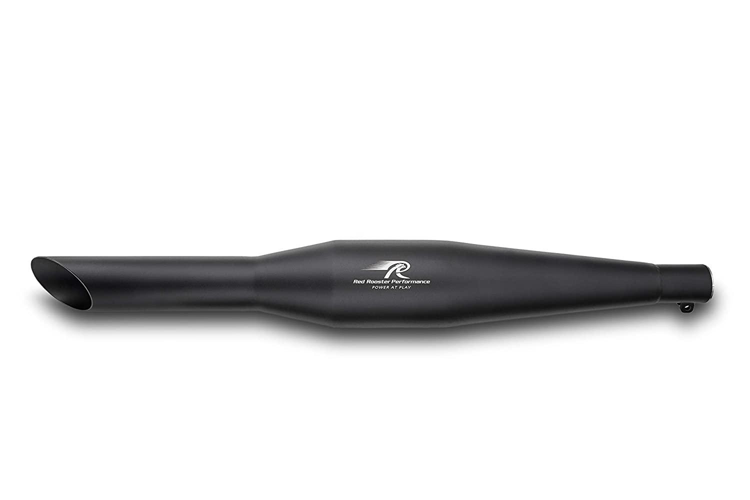 Royal Enfield Standard Red Rooster Matte Black Unibody Rumbler Exhaust ...